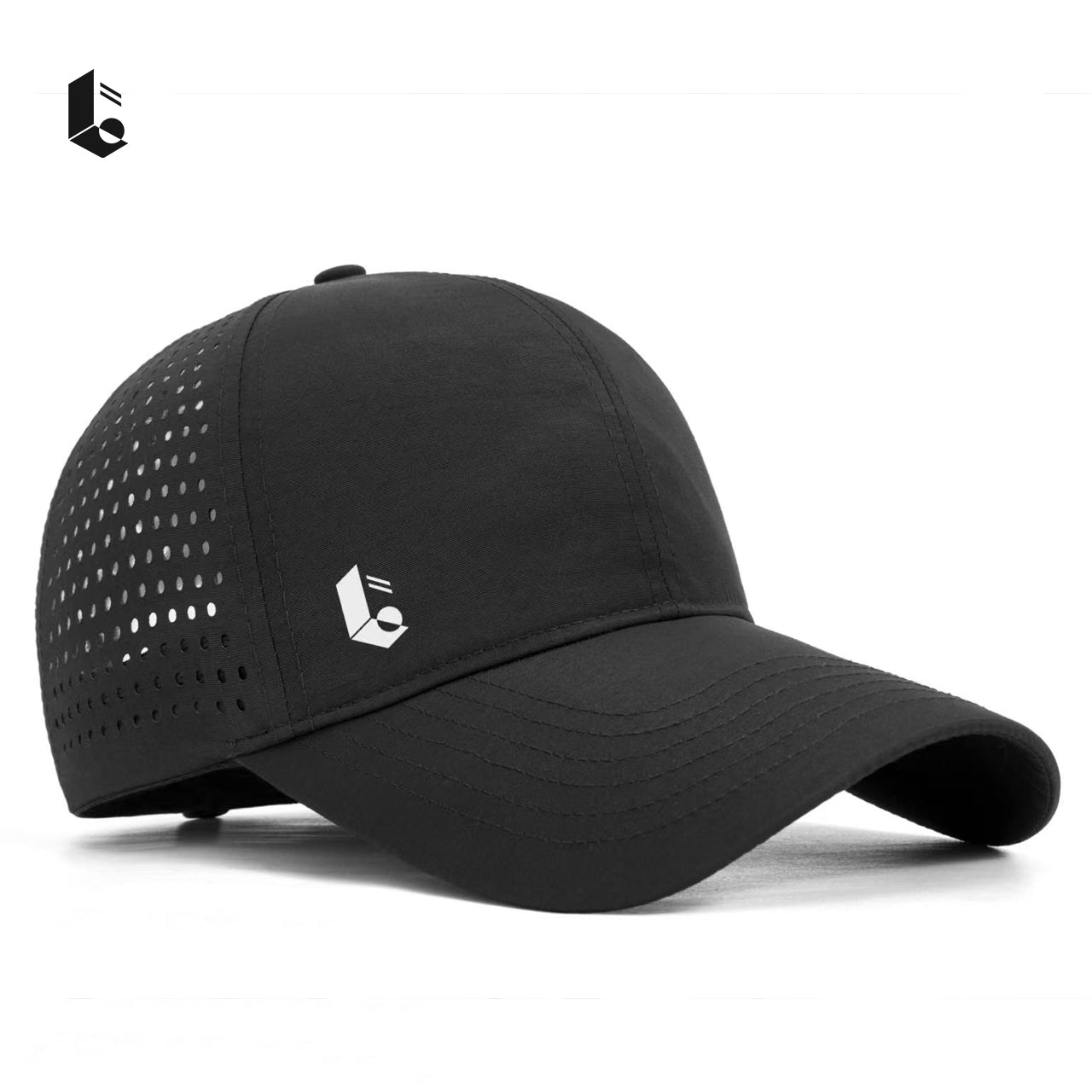 Micro-Mesh Running Cap - Black/White/Light Grey